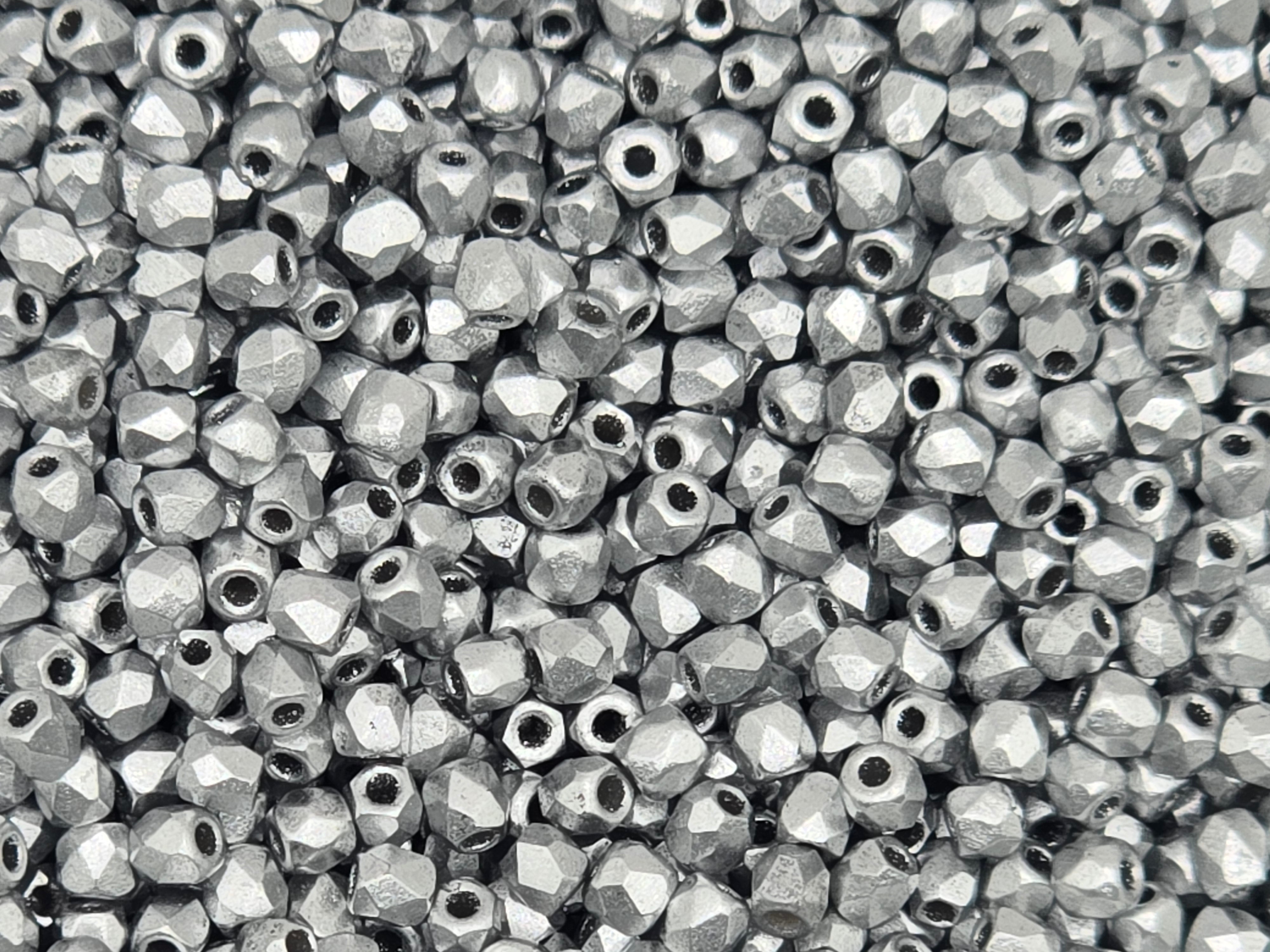 True 2 - 2mm Fire Polished Faceted Rounds - Bronze Aluminium - 100 pcs ...