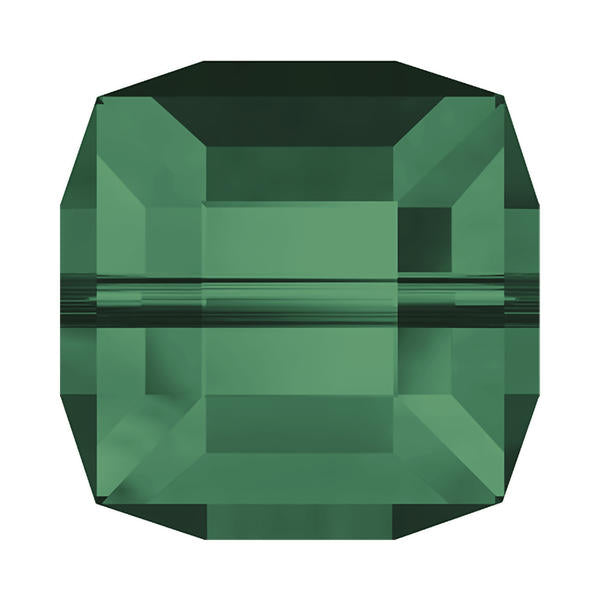 Swarovski 5601 - Cube - 6mm - Emerald - 4 pcs – The Beading Company